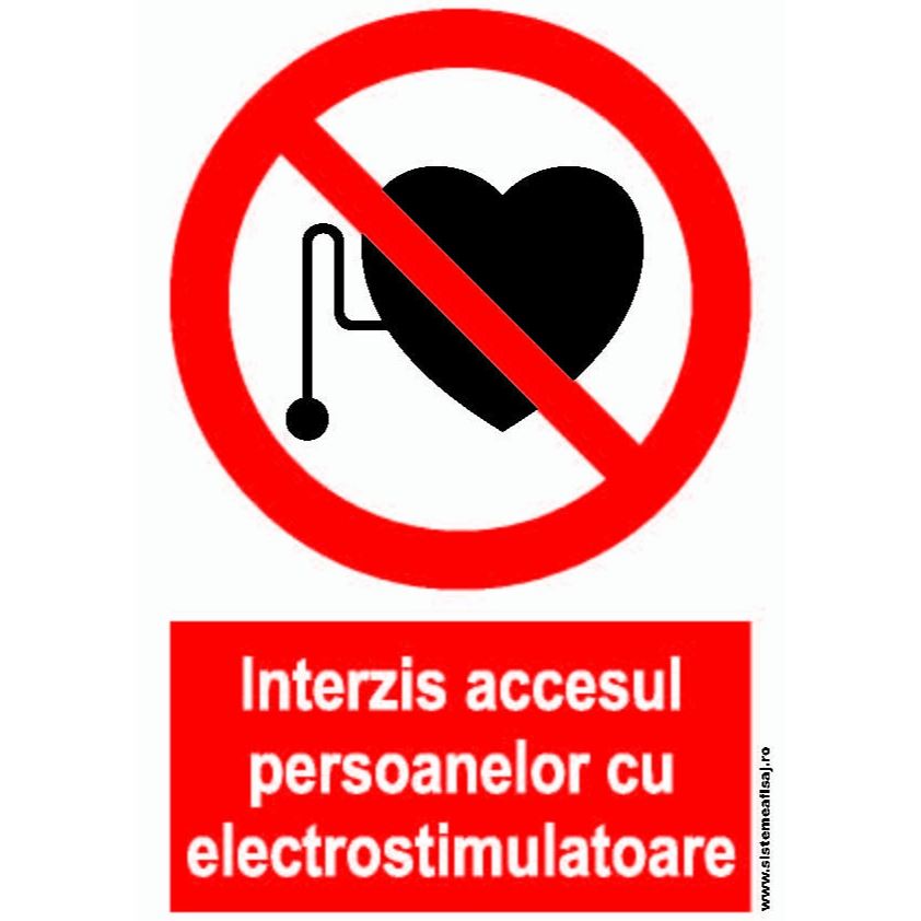 Semn Indicator Interzis Accesul Persoanelor Cu Electrosimulatoare ...