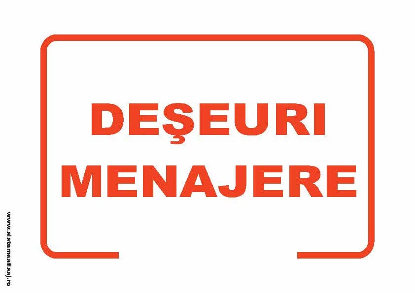 Semn Indicator Deseuri Menajere – PrintCenter.ro Shop