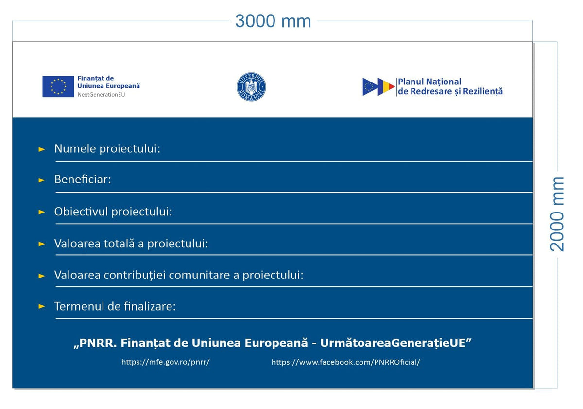 Panou PNRR – PrintCenter.ro Shop